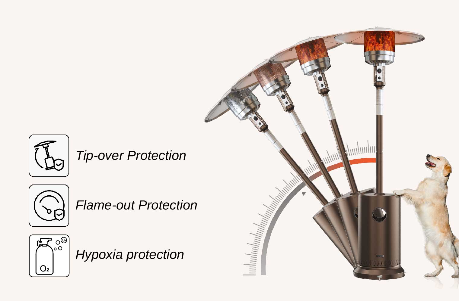 TORCH Outdoor Patio Propane Gas Heater - Basic (48,000 BTU) – East Oak