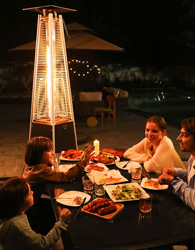 PYROL 48,000 BTU Pyramid Propane Patio Heater – East Oak