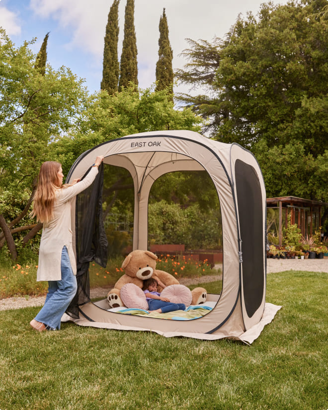 4x4 Ft Pop-Up Screen House – East Oak