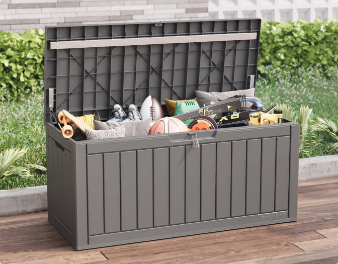 90 Gallon Waterproof Deck Box – East Oak