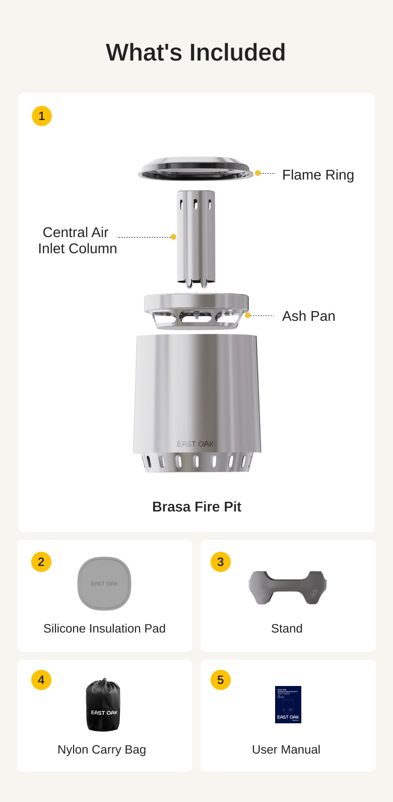 Brasa Mini Tabletop Fire Pit – East Oak