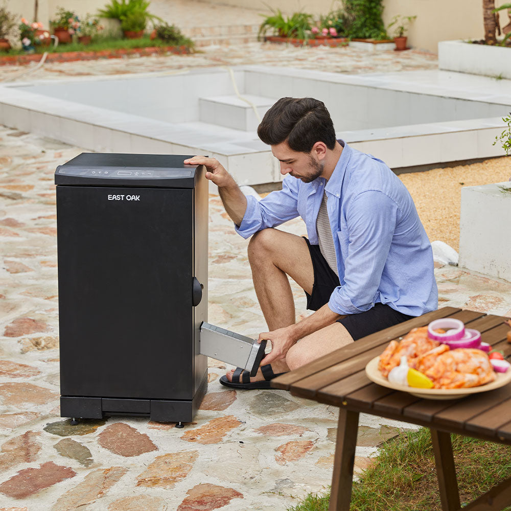 30-Inch Electric Smoker with Side Wood Chip Loader – East Oak