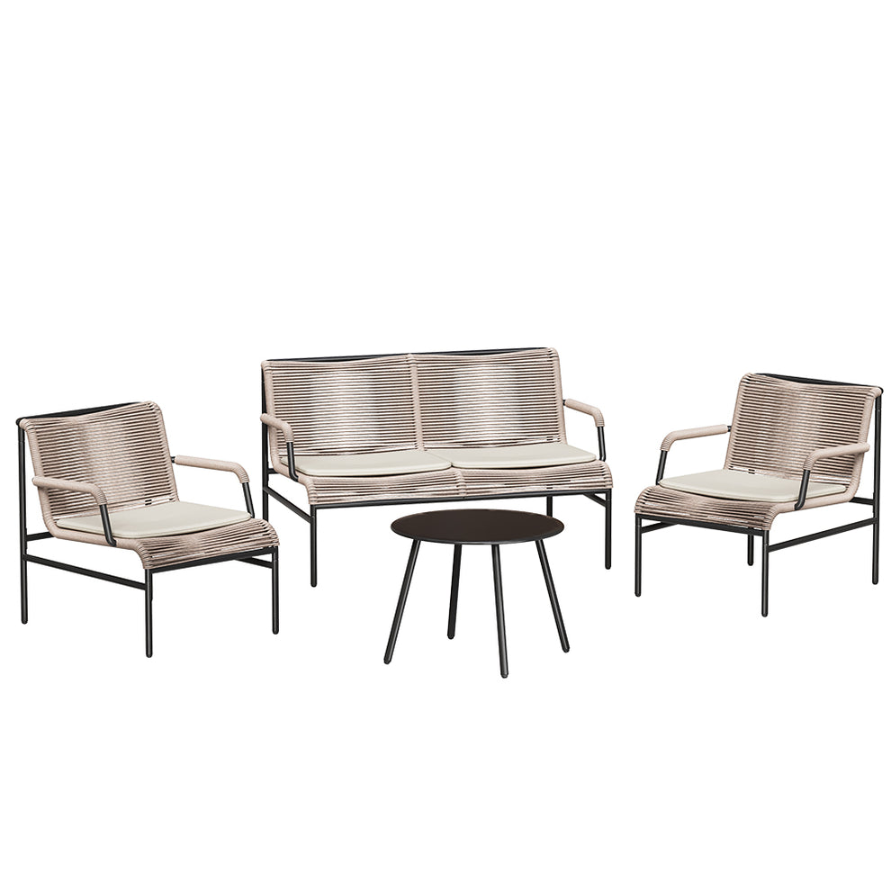Pacific 4-Piece Patio Conversation Furniture Set – East Oak