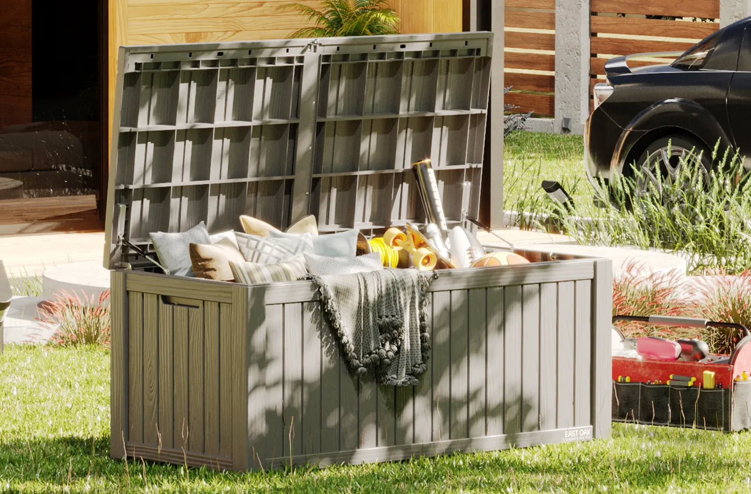 150 Gallon Waterproof Deck Box – East Oak
