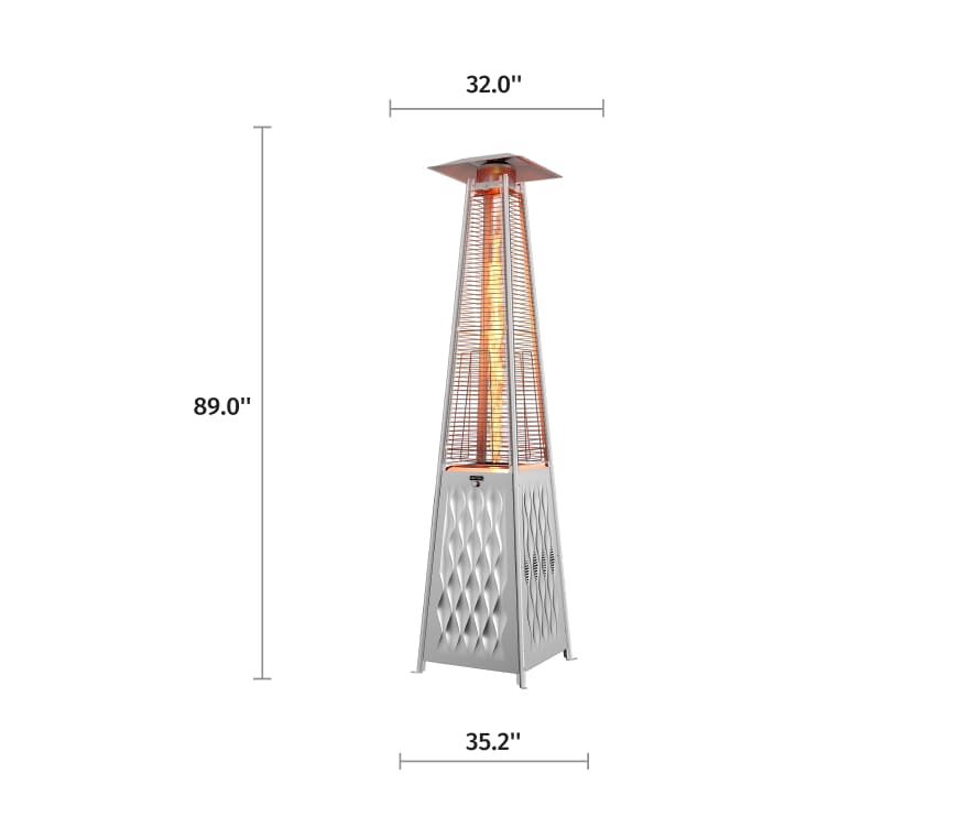 PYROL 48,000 BTU Pyramid Propane Patio Heater – East Oak