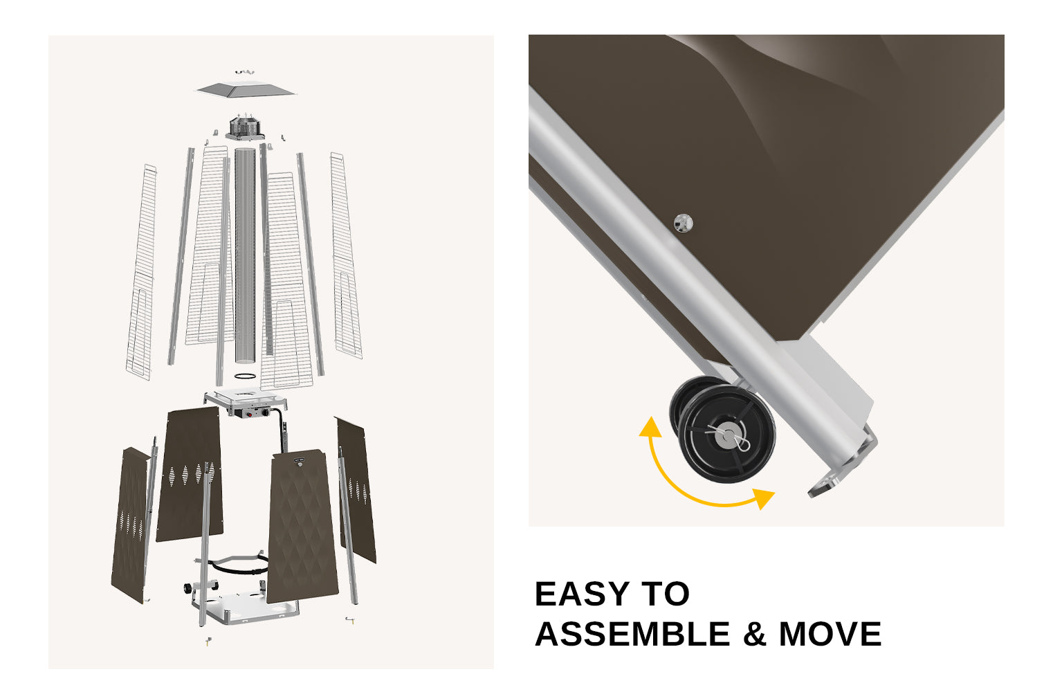 PYROL 48,000 BTU Pyramid Propane Patio Heater – East Oak