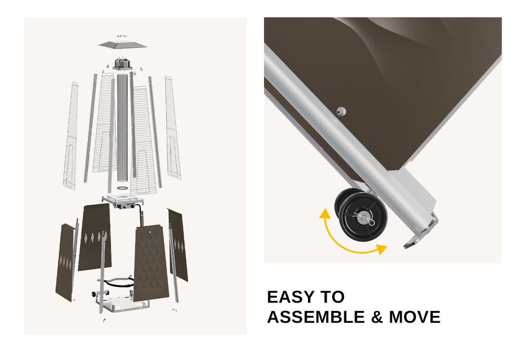 PYROL 48,000 BTU Pyramid Propane Patio Heater – East Oak