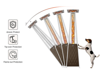 PYROL 48,000 BTU Pyramid Propane Patio Heater – East Oak