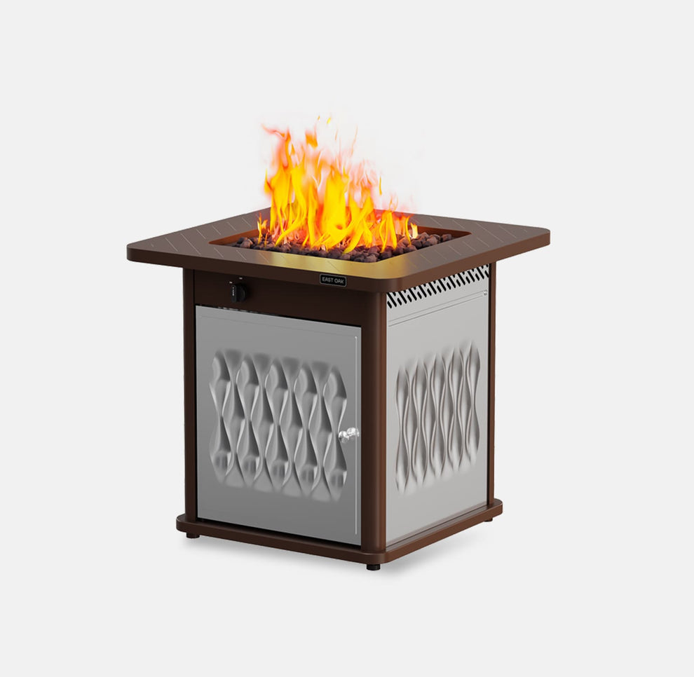 BRAZI 28-Inch Steel Fire Pit Table (50,000 BTU) – East Oak