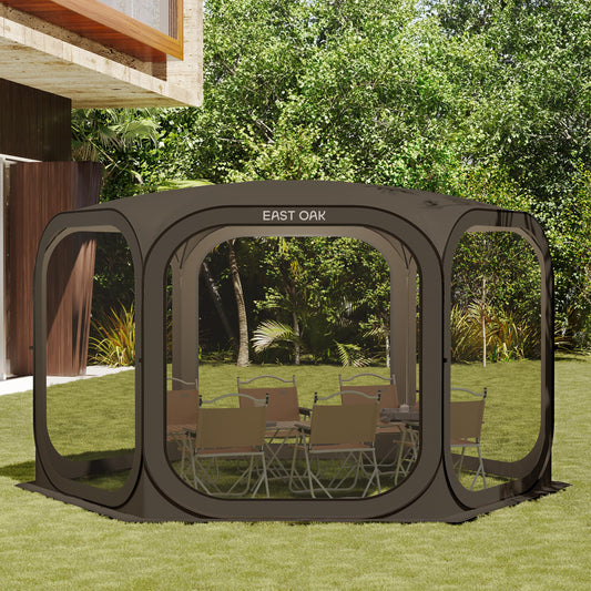 12x12 Ft Pop-Up Screen House Tent – East Oak