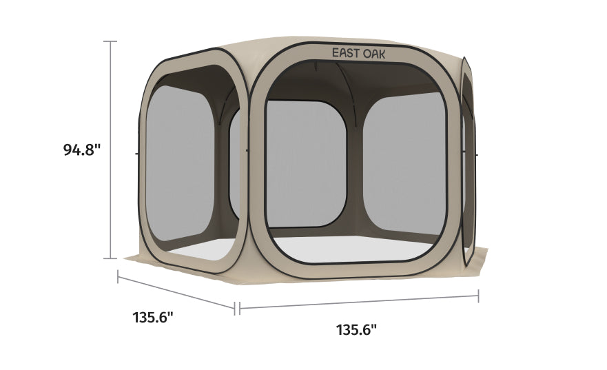 East Oak 12 Ft Pop-Up Screen House