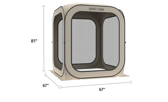 6x6 Ft Pop-Up Screen House – East Oak